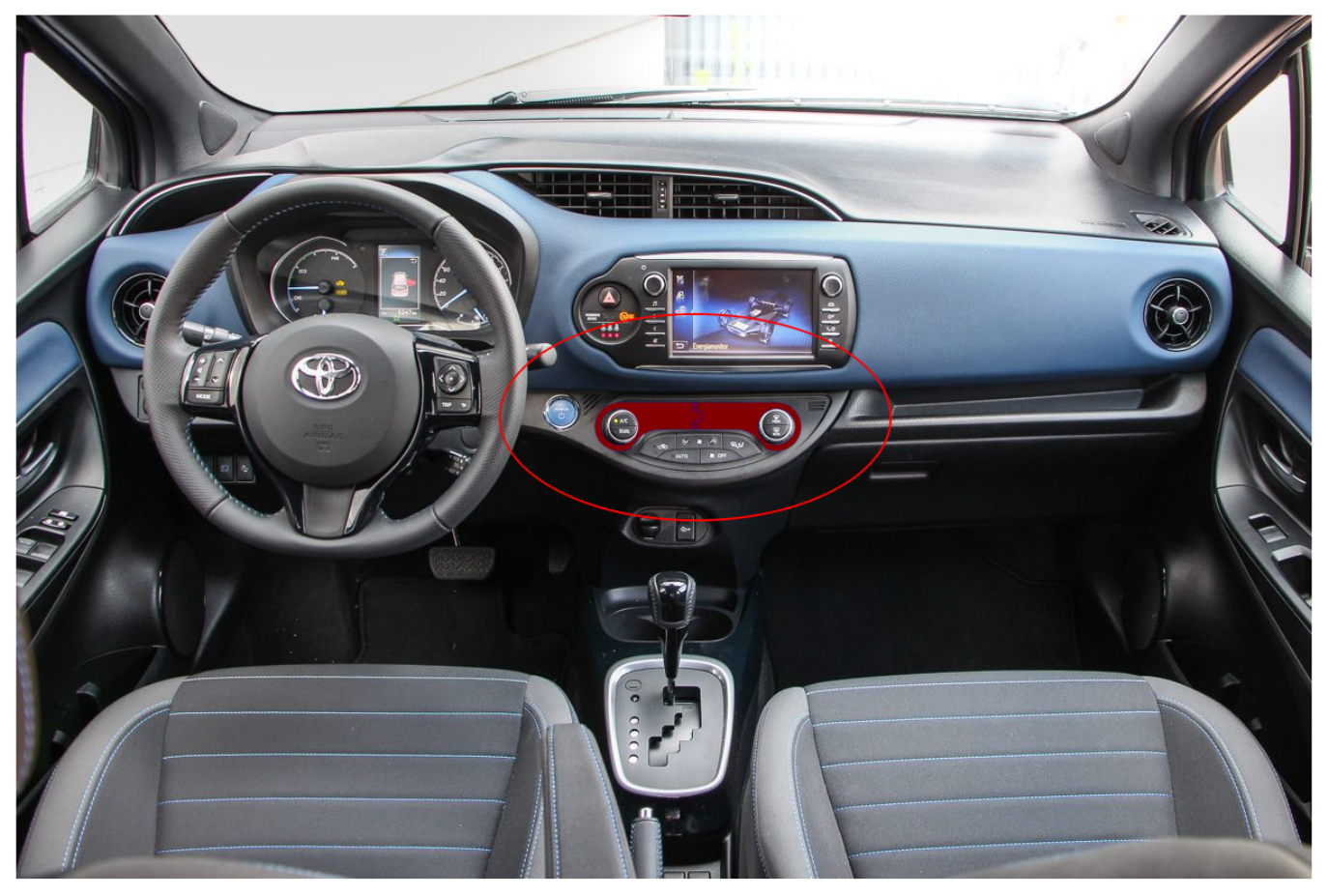 Toyota Yaris / hybrid 2015 - 2019 climate panel mask by DVS | Download ...