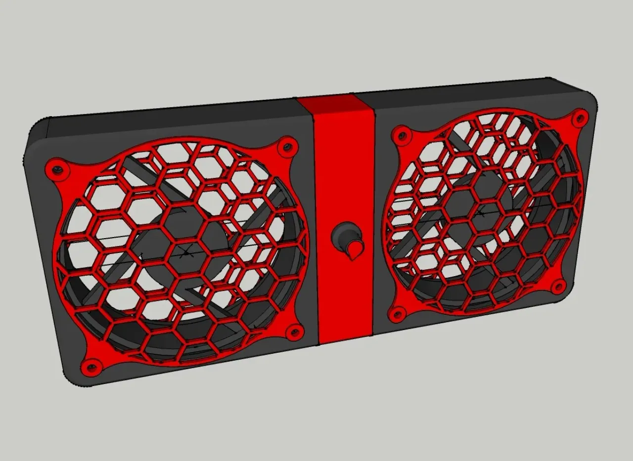 Twin 120mm Desk Fan by JDM755 | Download free STL model | Printables.com