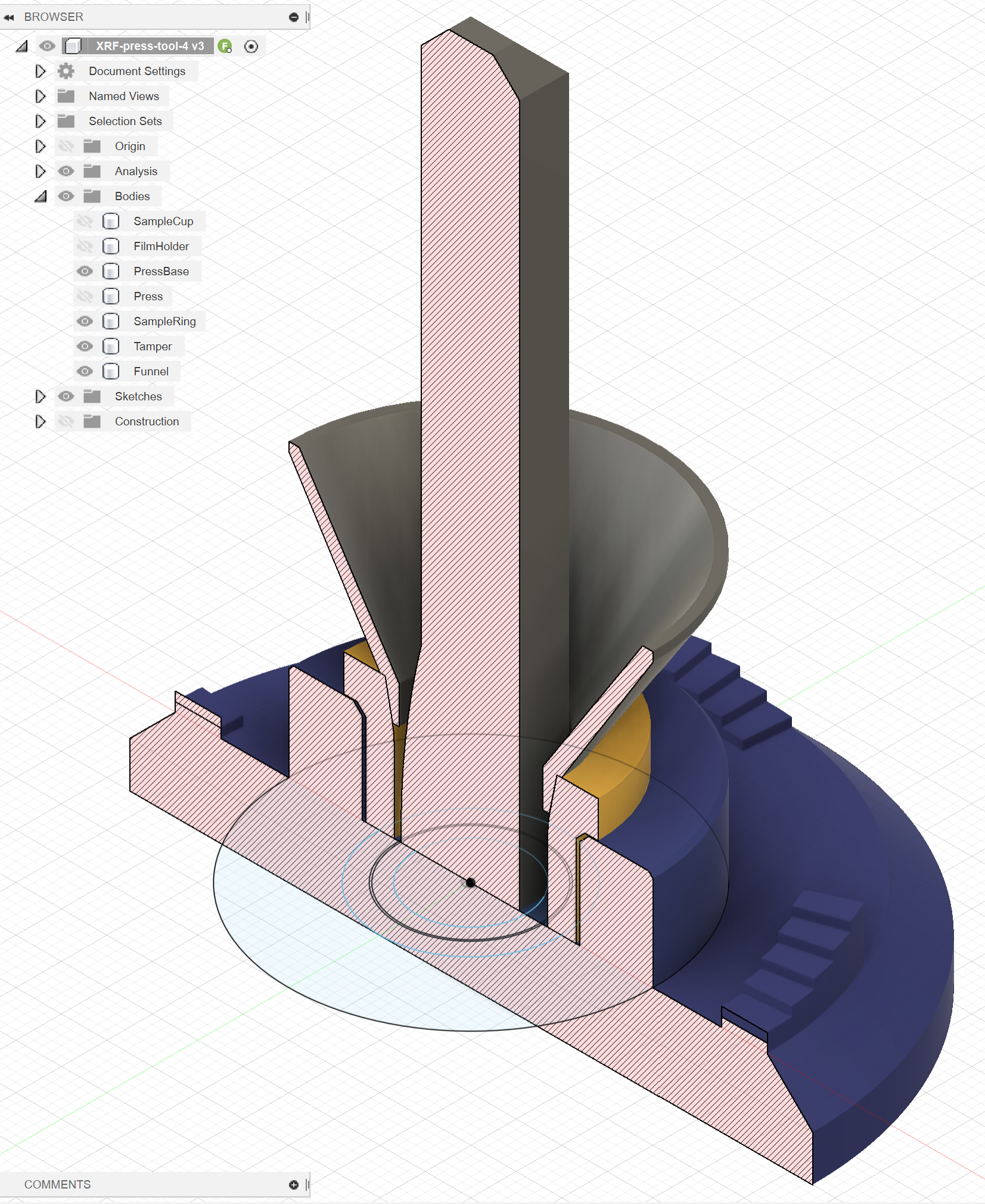 XRF Sample Press and Sample Rings by FEW | Download free STL model ...