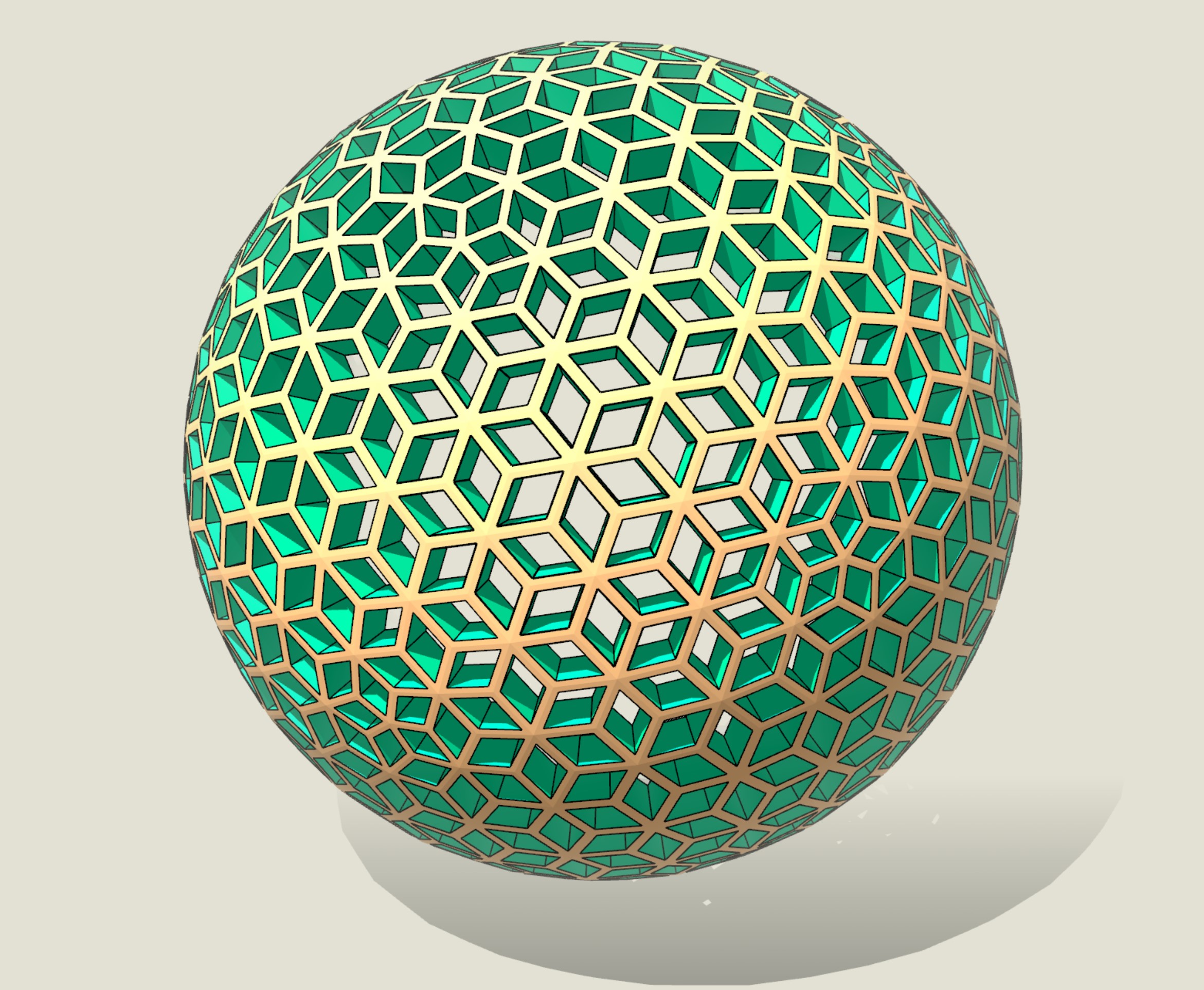 Rhombi Sphere by Alexander | Download free STL model | Printables.com