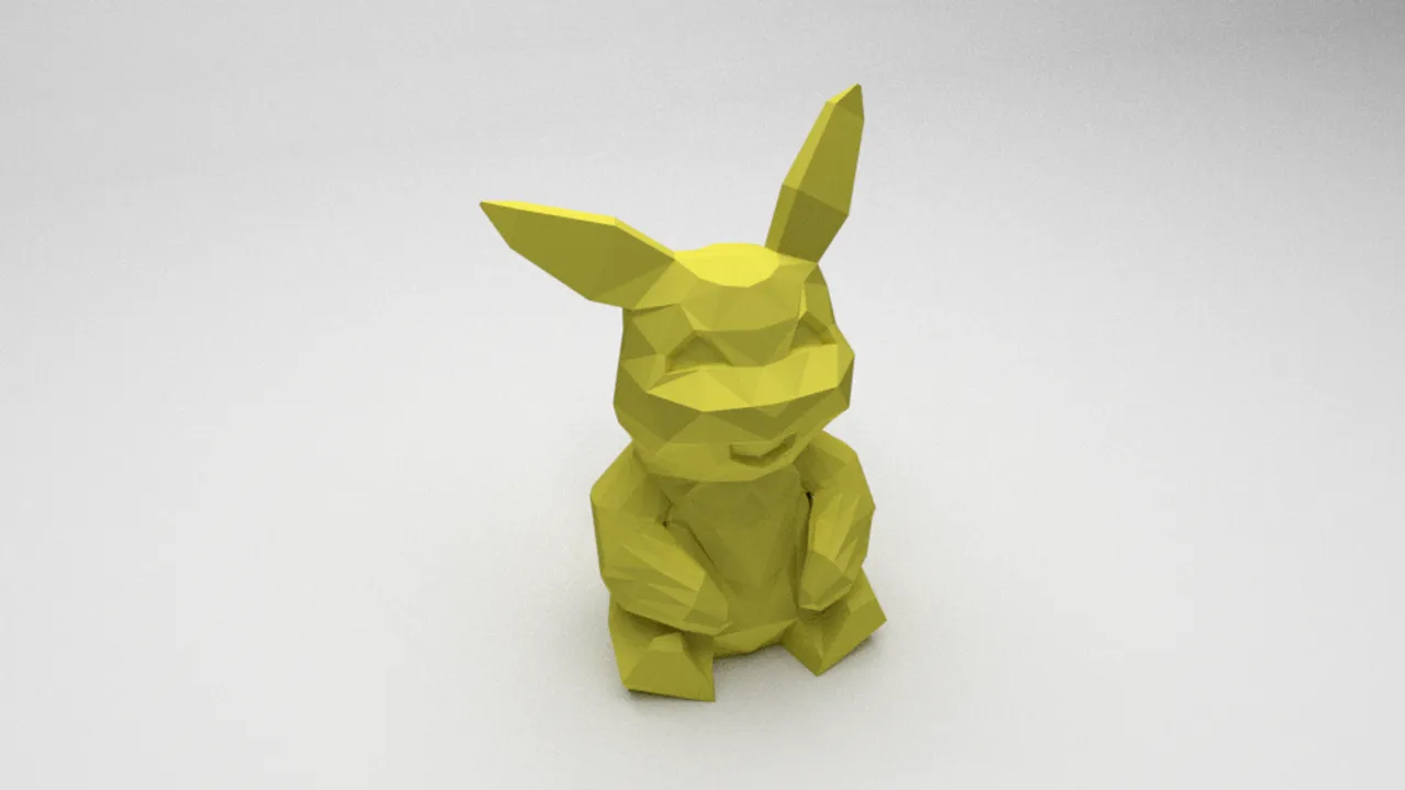 Low-poly Pikachu by Michal | Download free STL model | Printables.com