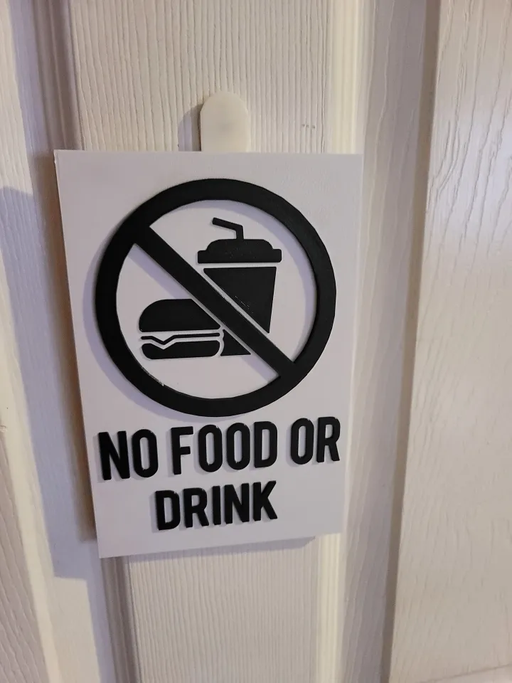 No Eating Drinking Sign Free Printable