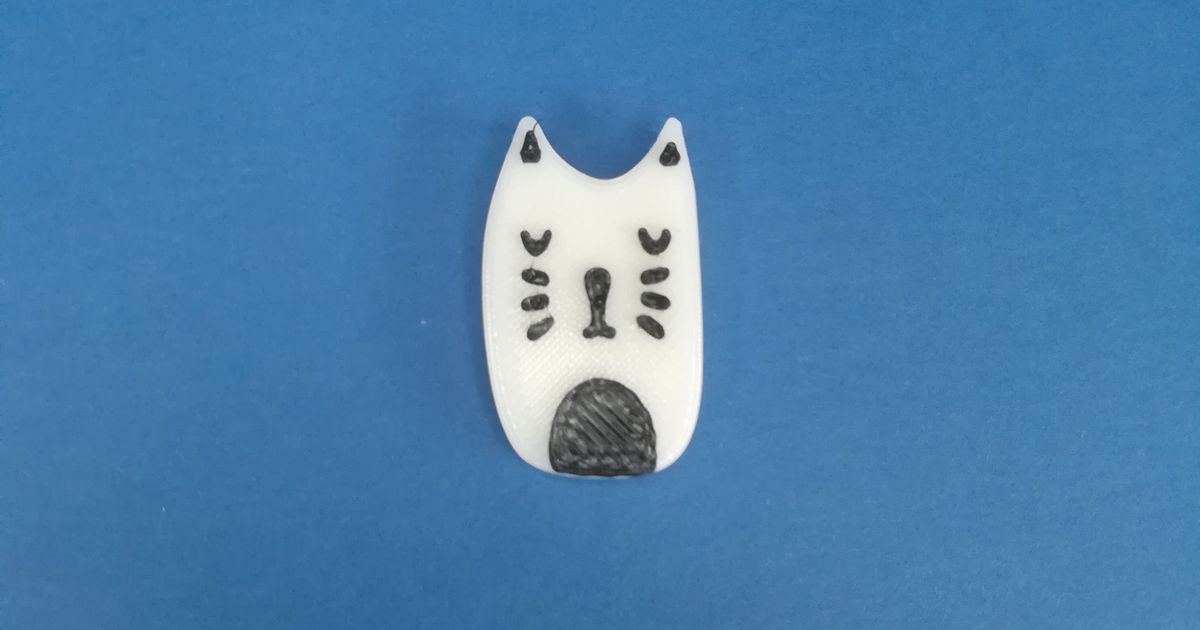 Cat refrigerator magnet by Third Dimension | Download free STL model ...