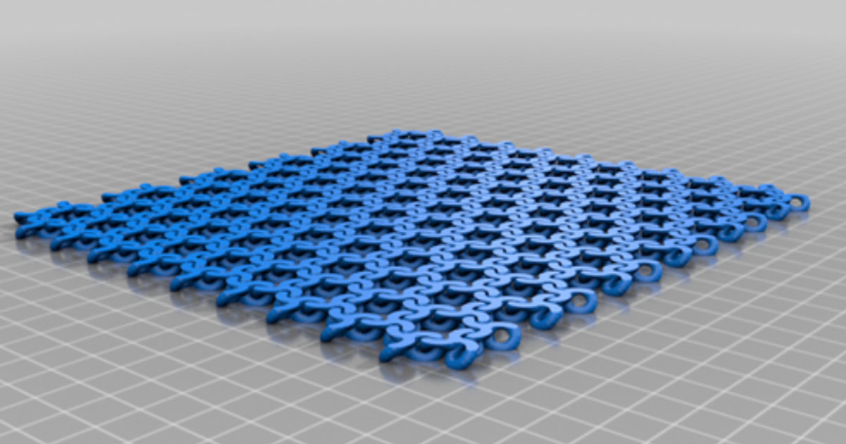 Tri-Hex Chainmail (Openscad) by Openscaddad | Download free STL model ...