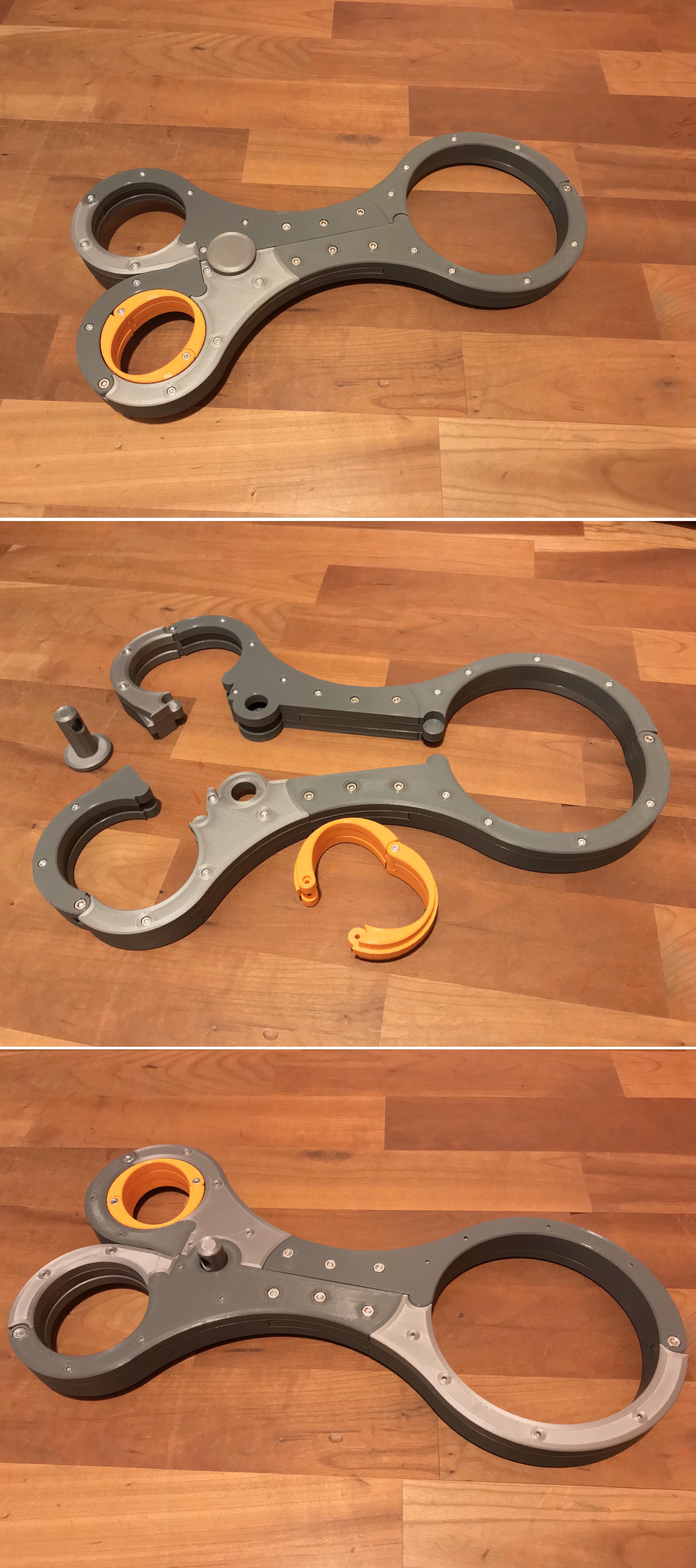 BDSM Modern (self) Bondage Fiddle with rotating hand-holes, parametric ...