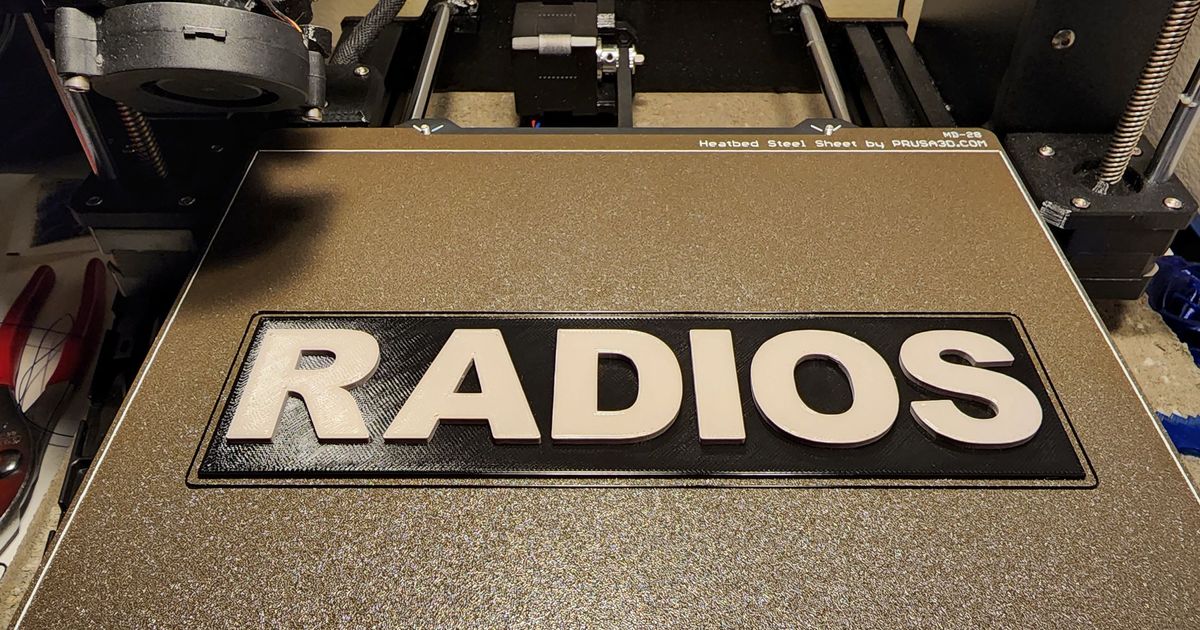Radios name plate by ActualPepperoni | Download free STL model ...