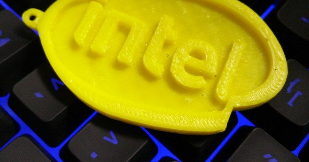 Intel® Logo Keychain by markury | Download free STL model | Printables.com