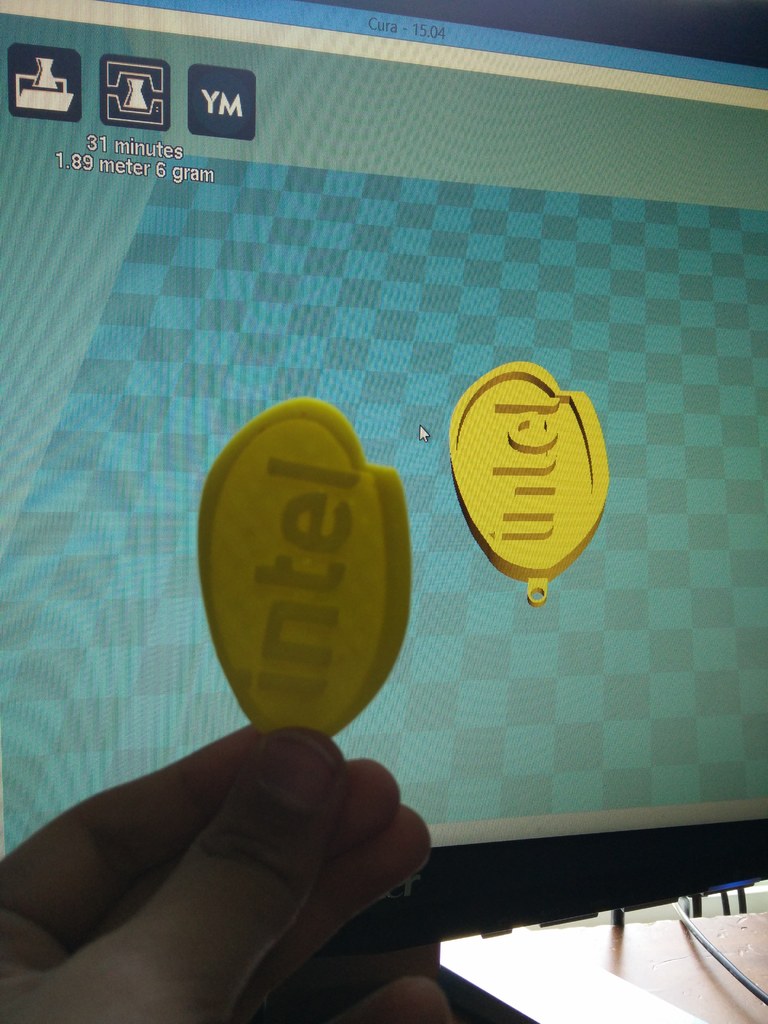 Intel® Logo Keychain by markury | Download free STL model | Printables.com