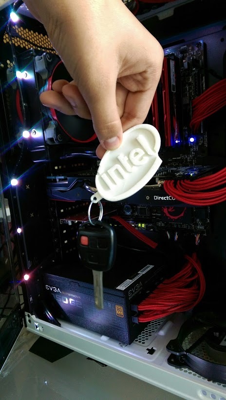 Intel® Logo Keychain by markury | Download free STL model | Printables.com
