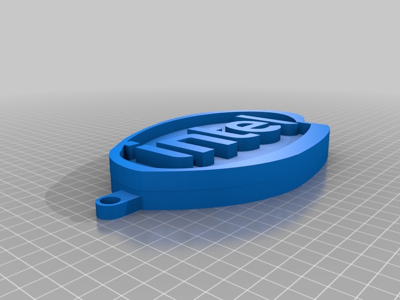 Intel® Logo Keychain by markury | Download free STL model | Printables.com