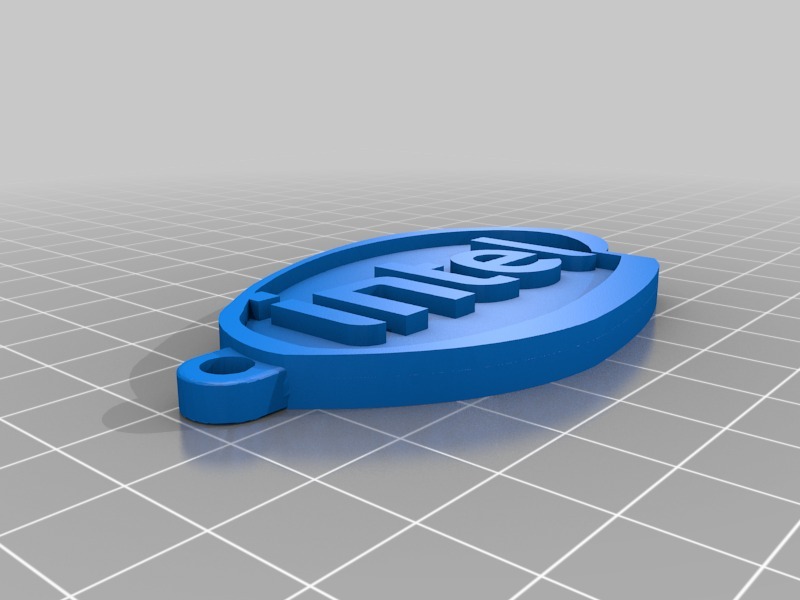 Intel® Logo Keychain by markury | Download free STL model | Printables.com