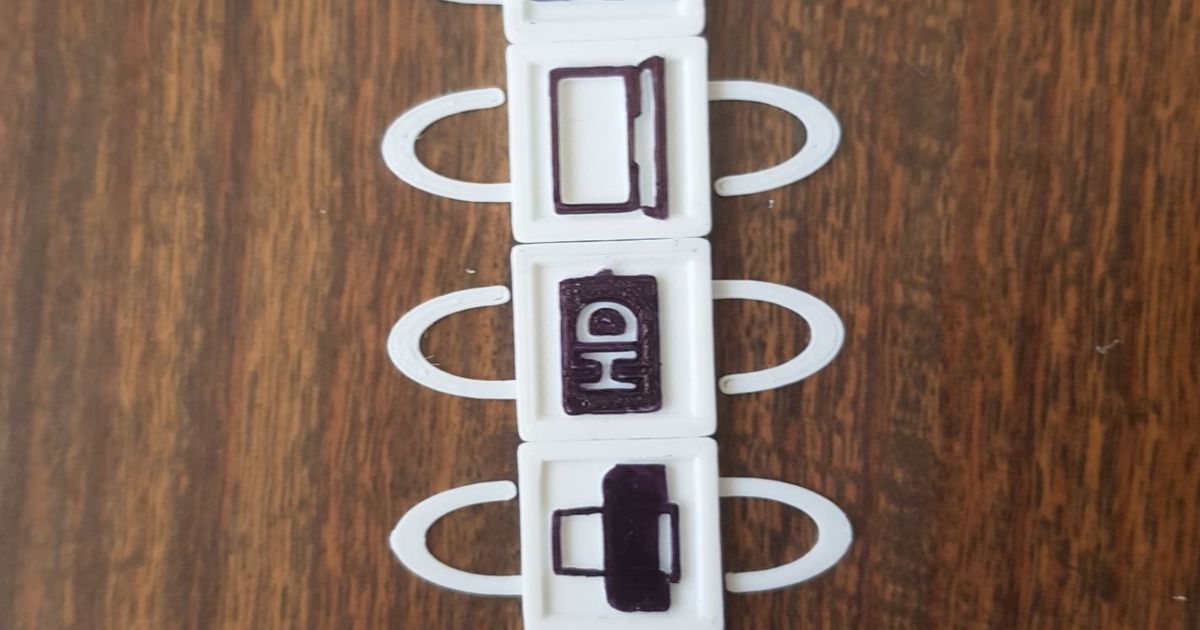 Cable labels by brooke | Download free STL model | Printables.com