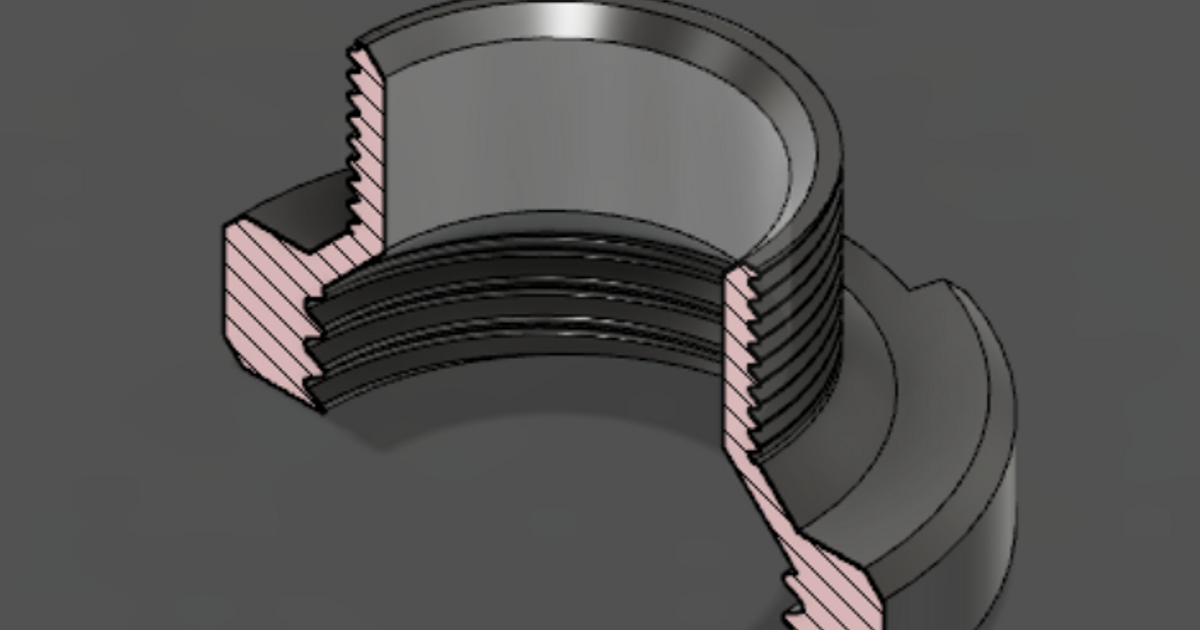 Threaded converter G3/4" - M22 by Kipnugget | Download free STL model ...