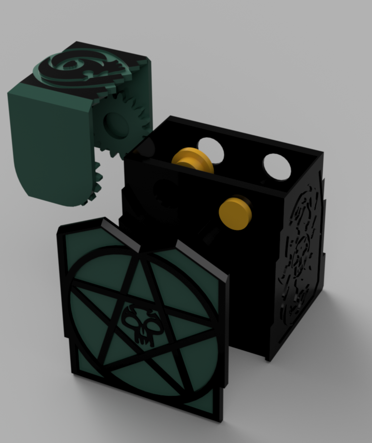 MTG Card Holder Box Skull Design by amidar | Download free STL model ...
