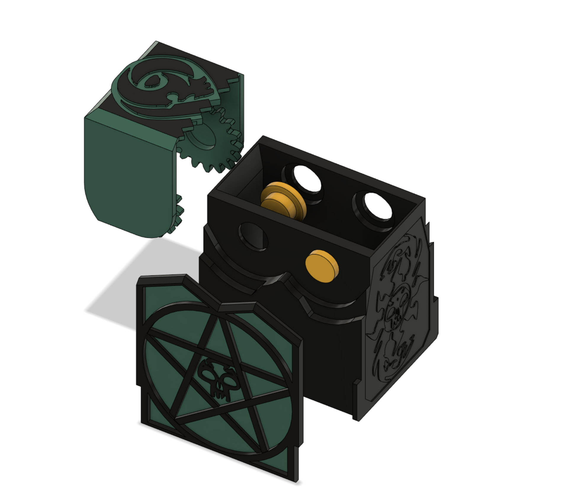 MTG Card Holder Box Skull Design by amidar | Download free STL model ...