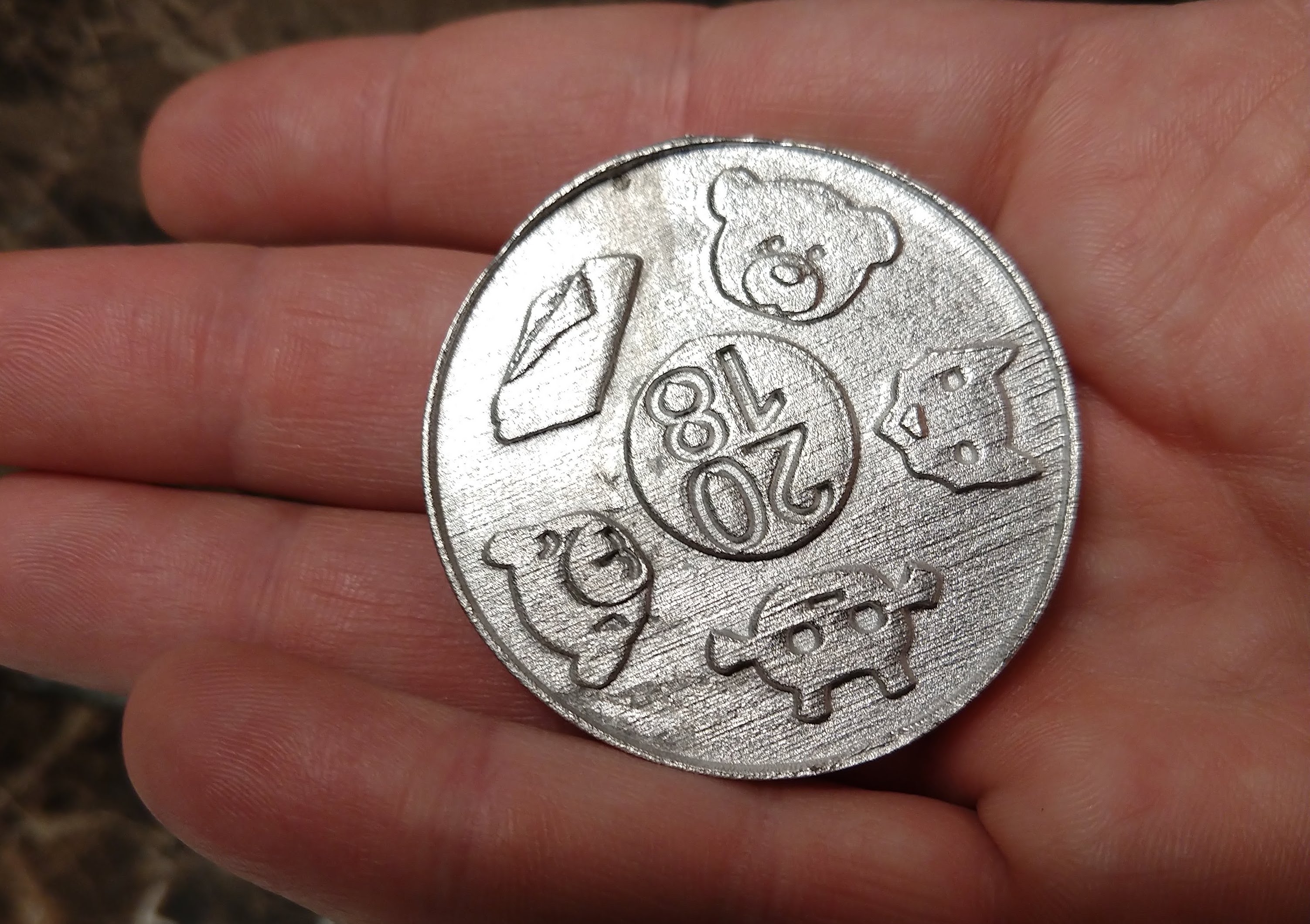 Metal cast challenge coin and mold by Gang Stead | Download free STL ...