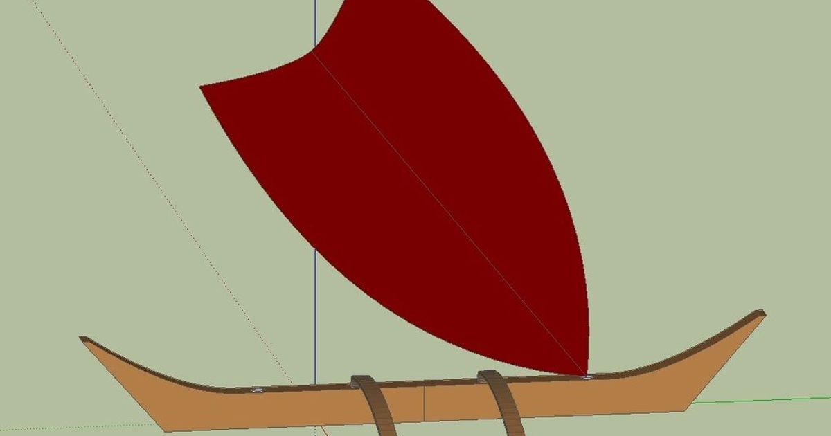 Outrigger Canoe (Proa) by 67bope | Download free STL model | Printables.com