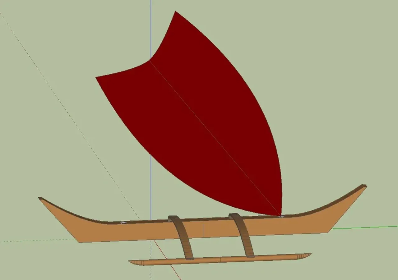 Outrigger Canoe (Proa) by 67bope | Download free STL model | Printables.com