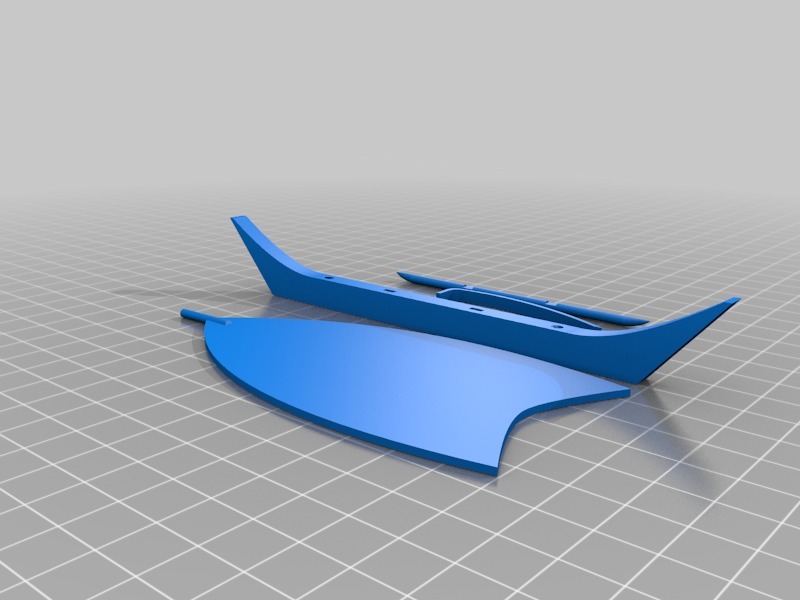 Outrigger Canoe (Proa) by 67bope | Download free STL model | Printables.com