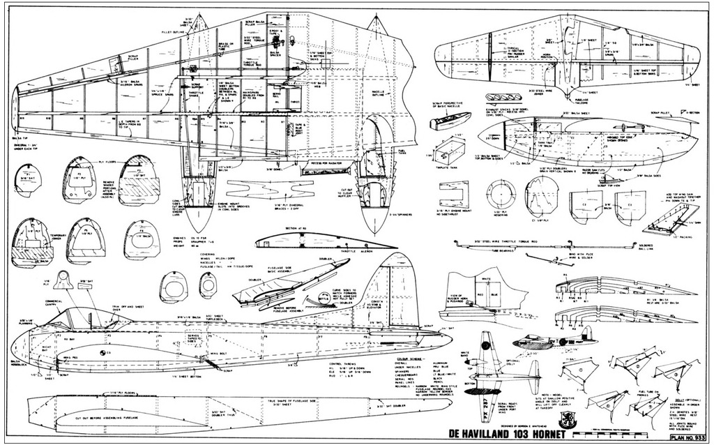 de Havilland Hornet by 67bope | Download free STL model | Printables.com