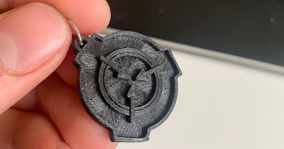 SCP keychain (fixed O ring remix of thingiverse model) by AndySlug ...