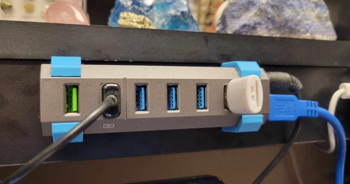 Mounting Brackets for Smart USB Hub by How2Texan | Download free STL ...