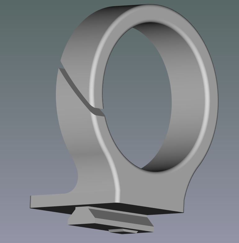 12V Socket holder for 22 mm handlebar (FreeCAD) by szprusa | Download ...
