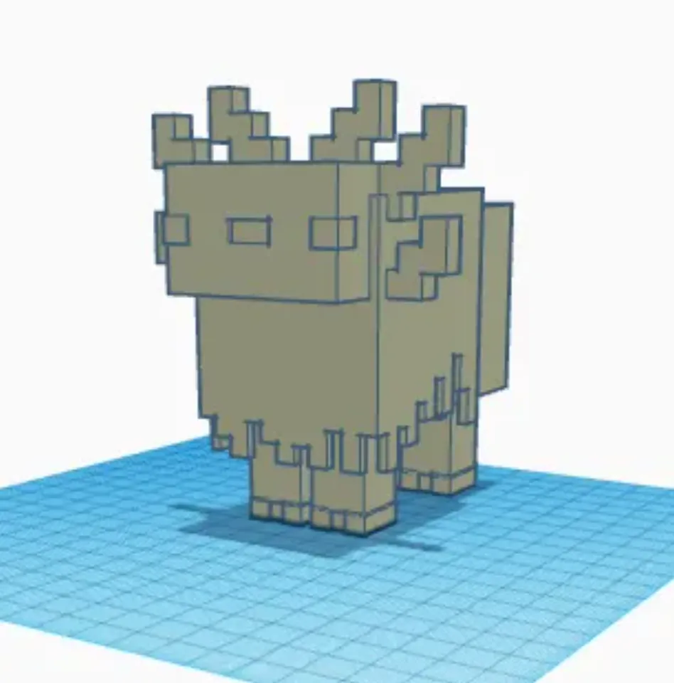 Minecraft Axolotl Goat by Skibub28 | Download free STL model ...