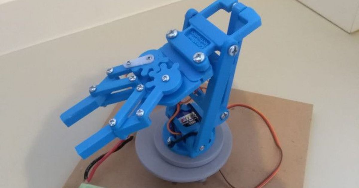 RC Servo Robot Arm by Creative Electronics | Download free STL model ...