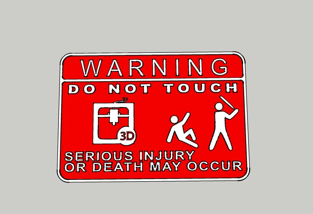 Warning Sign Remixed by JDM755 | Download free STL model | Printables.com