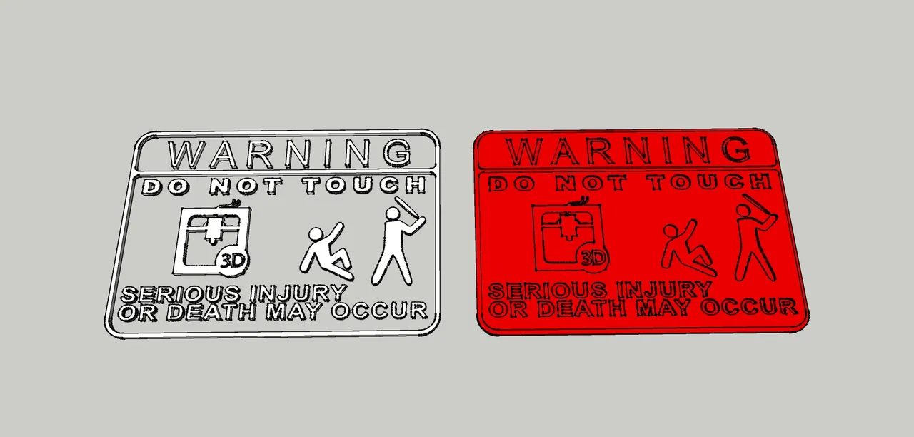 Warning Sign Remixed by JDM755 | Download free STL model | Printables.com