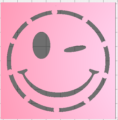 Wink Emoji Stencil by Burnsipoo | Download free STL model | Printables.com