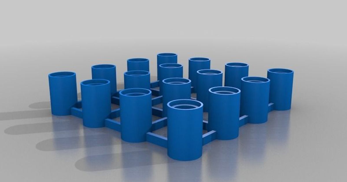 4x4x4 LED cube soldering helper by Aldegard | Download free STL model ...