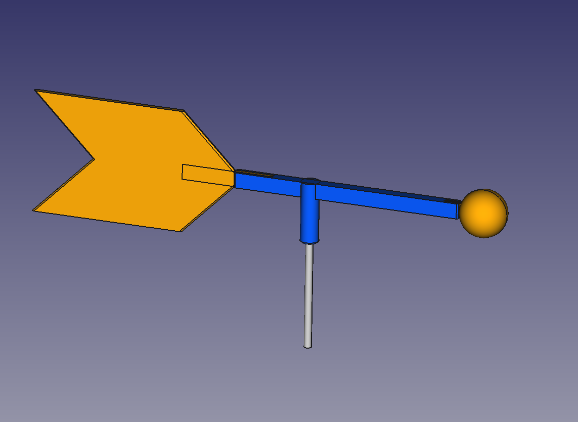 Precise wind vane (balanced) by HD_Creator | Download free STL model ...