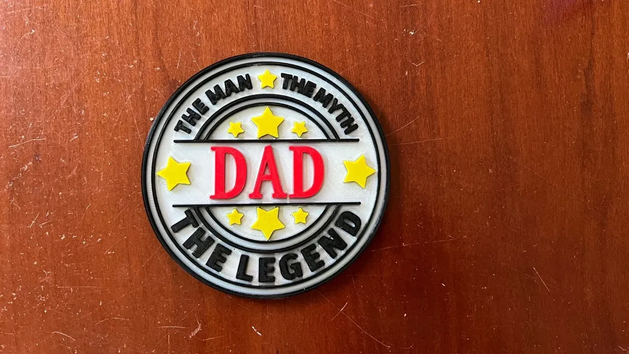 Dad legend coaster by JakeOfOz | Download free STL model | Printables.com