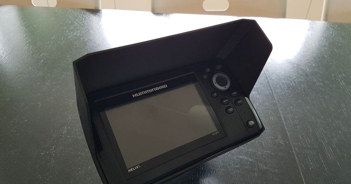 Humminbird Helix 5 sunscreen and holder by Aaen | Download free STL ...