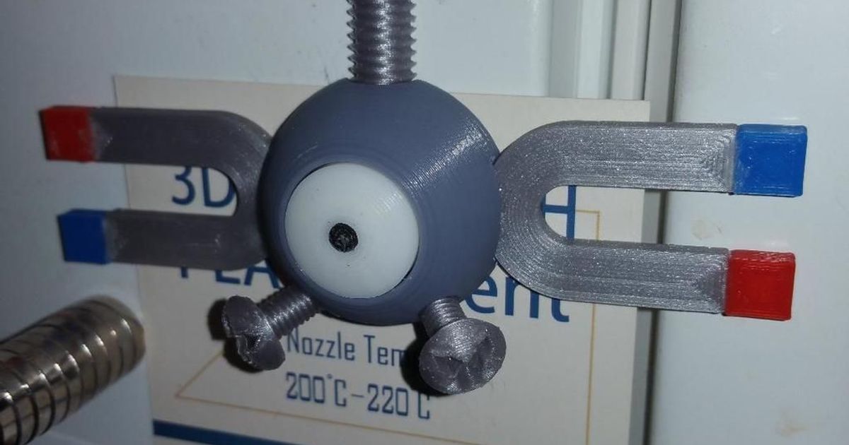 Magnemite Refrigerator Magnet by 1nvadertim | Download free STL model ...