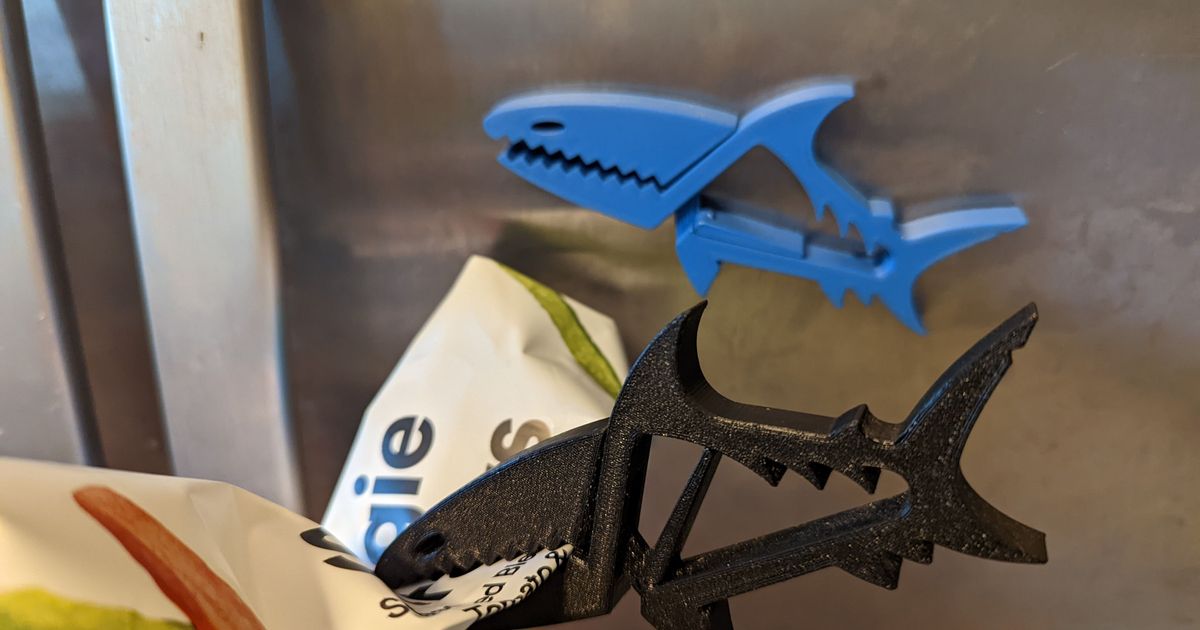 Tiger Shark Chip Clip - Refrigerator Magnet by TinkerTurtle | Download ...