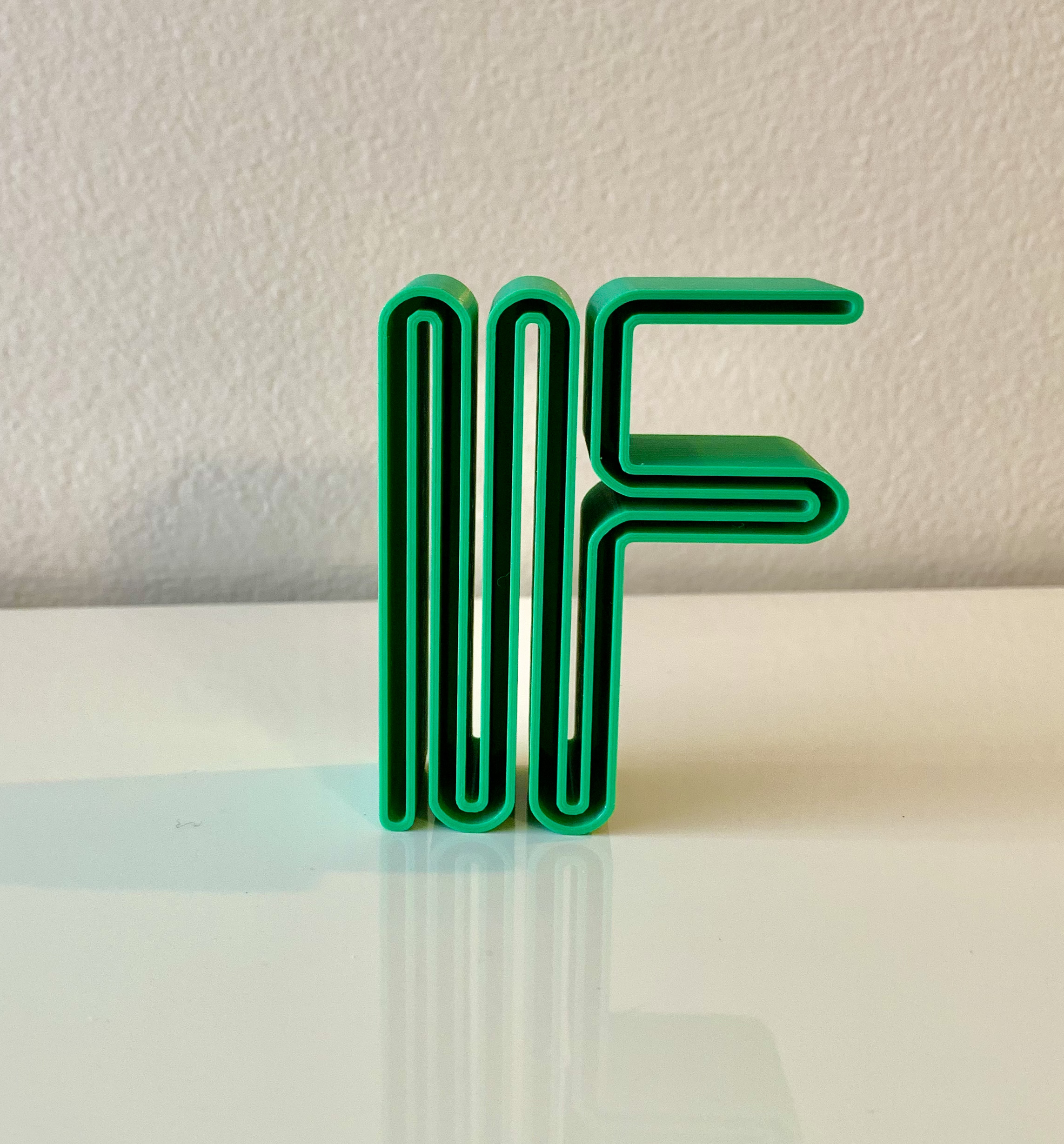Ski Trails Font Letter F by Art G | Download free STL model ...