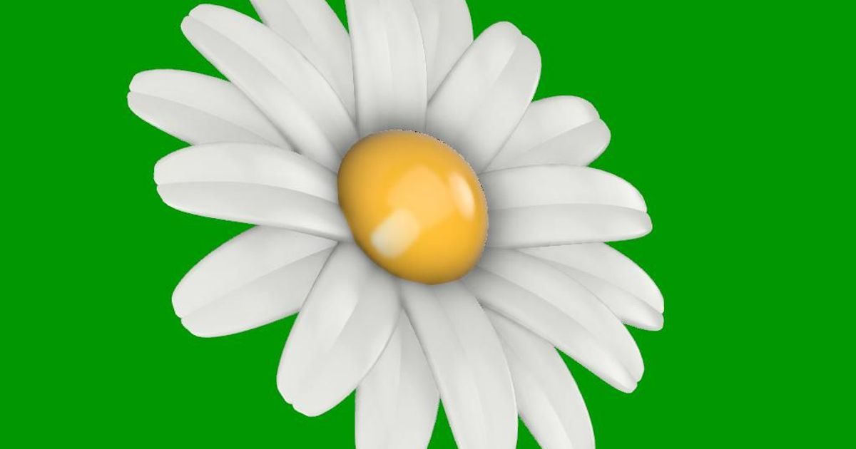 DAISY FLOWER - MARGHERITA by giuliancol | Download free STL model ...