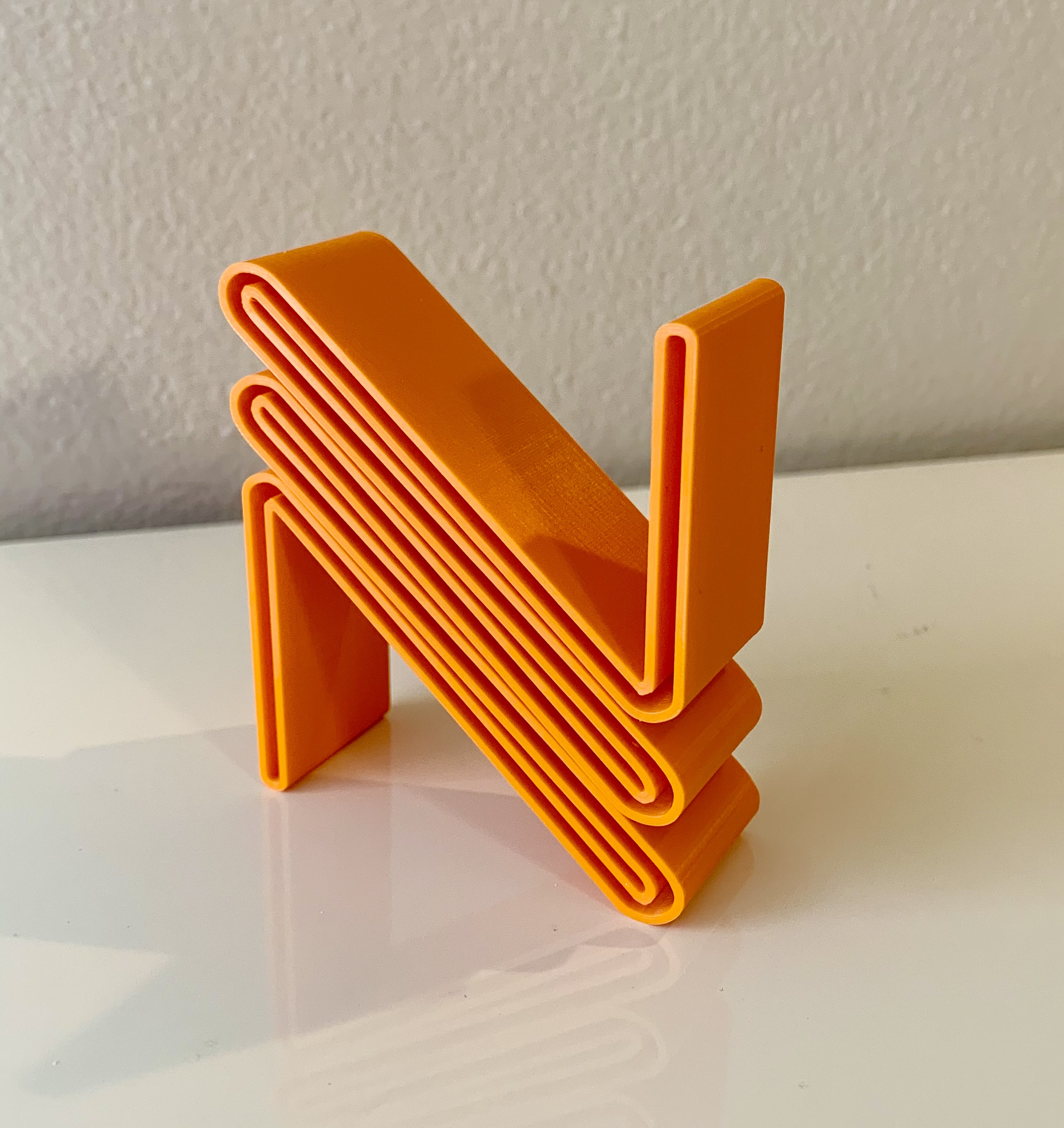 Ski Trails Font Letter N by Art G | Download free STL model ...