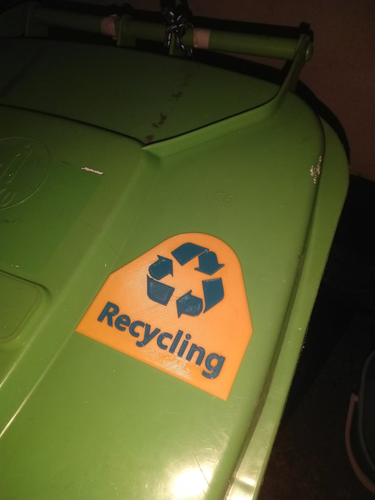 Wheelie Bin recycling sign by AirBiscuit | Download free STL model ...