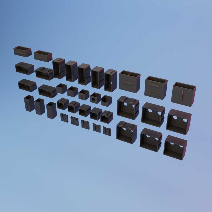 Modular Drawers By Grayfaux Download Free Stl Model