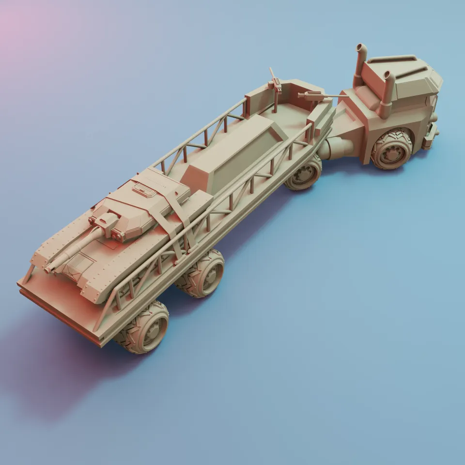 Armored Semi-Truck by Grayfaux | Download free STL model | Printables.com