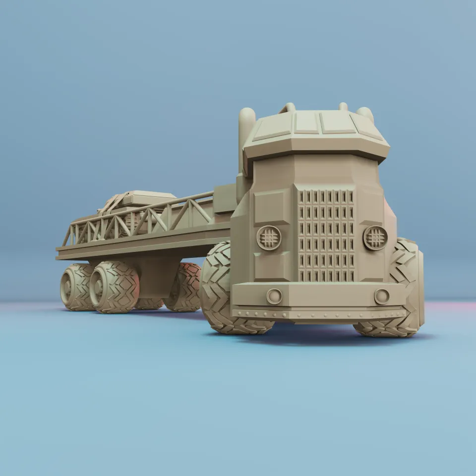 Armored Semi-Truck by Grayfaux | Download free STL model | Printables.com