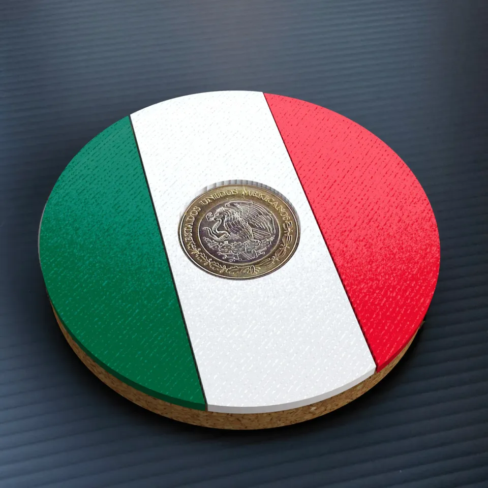 Mexico - Flag Beer Coaster by Dany Sánchez | Download free STL model ...