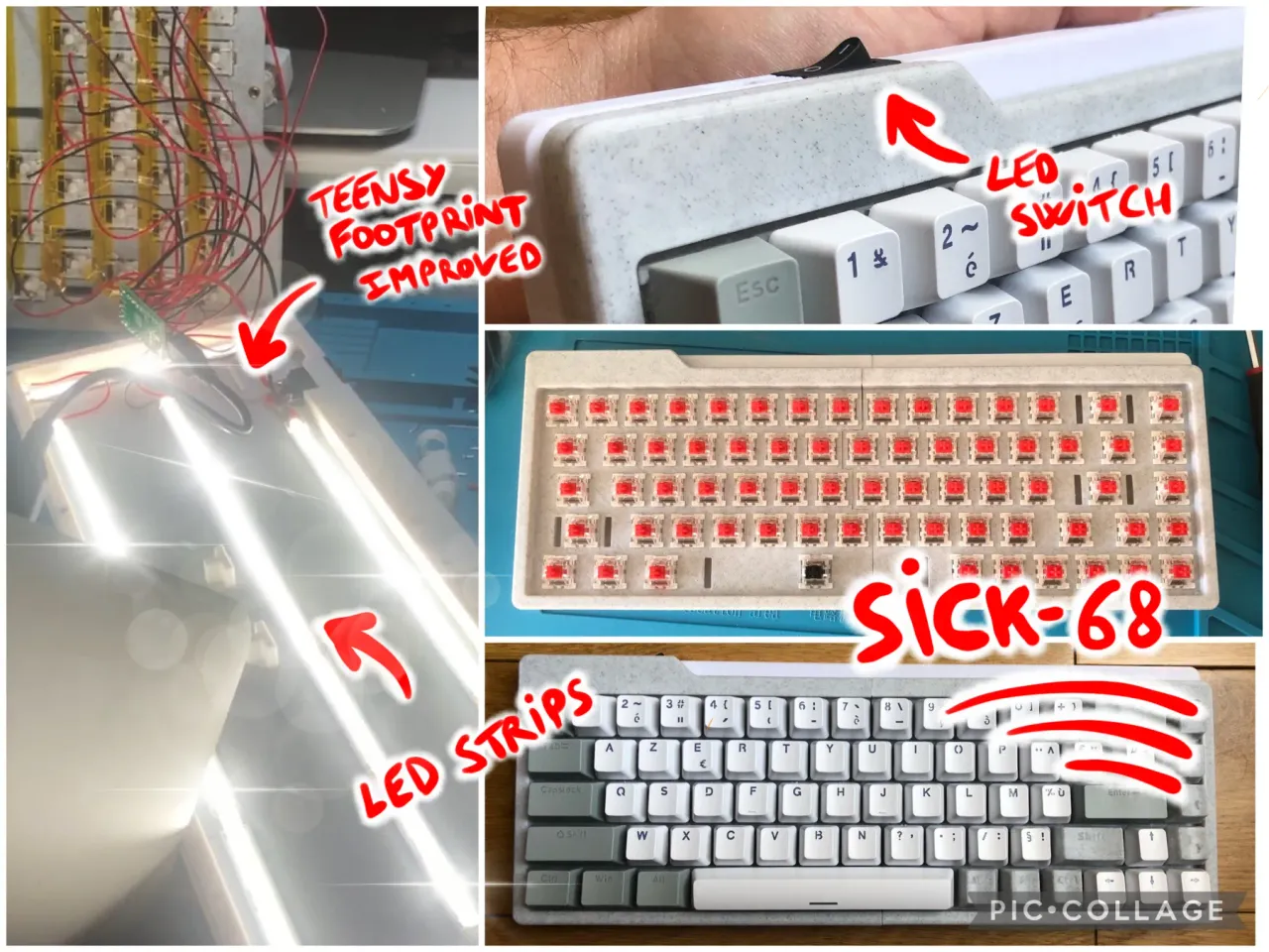 SiCK-68 + LED/Switch (Mechanical Keyboard) by clemcoste | Download free ...