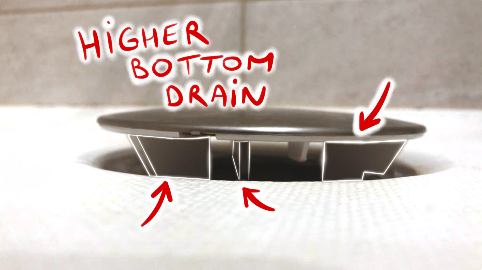 Higher bottom drain by clemcoste | Download free STL model | Printables.com