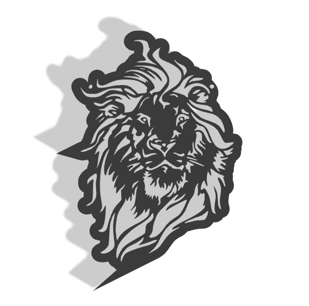 Negative Lion by Design & Deco 3D | Download free STL model ...