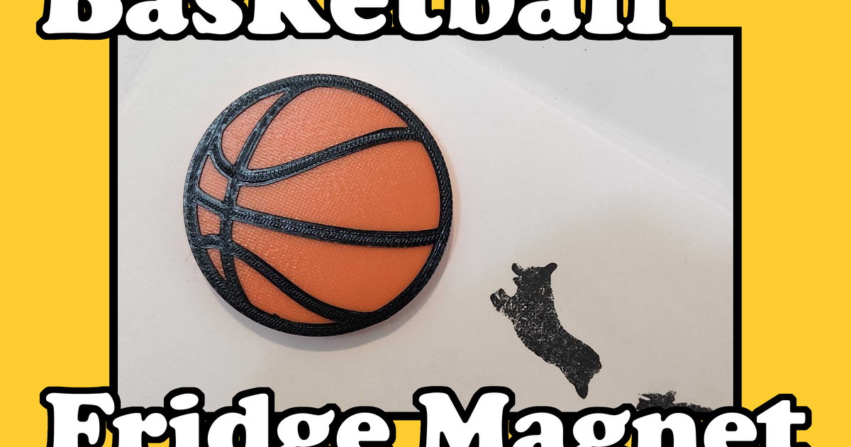 Basketball Fridge Magnet by iqless | Download free STL model ...